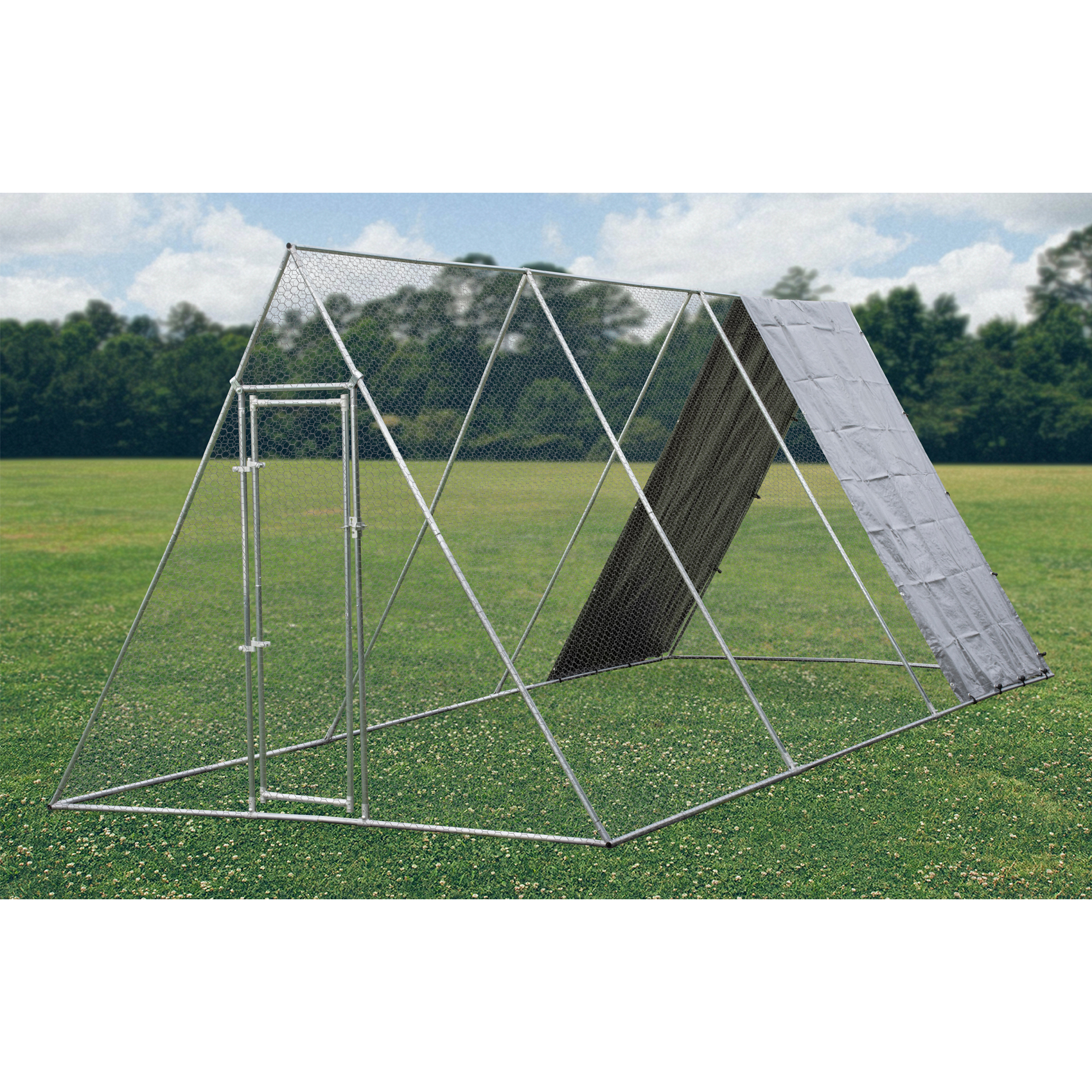 Alphapet® 2.5m X 5m Prism Walk-in Chicken Run Enclosure Coop - Alphapet®